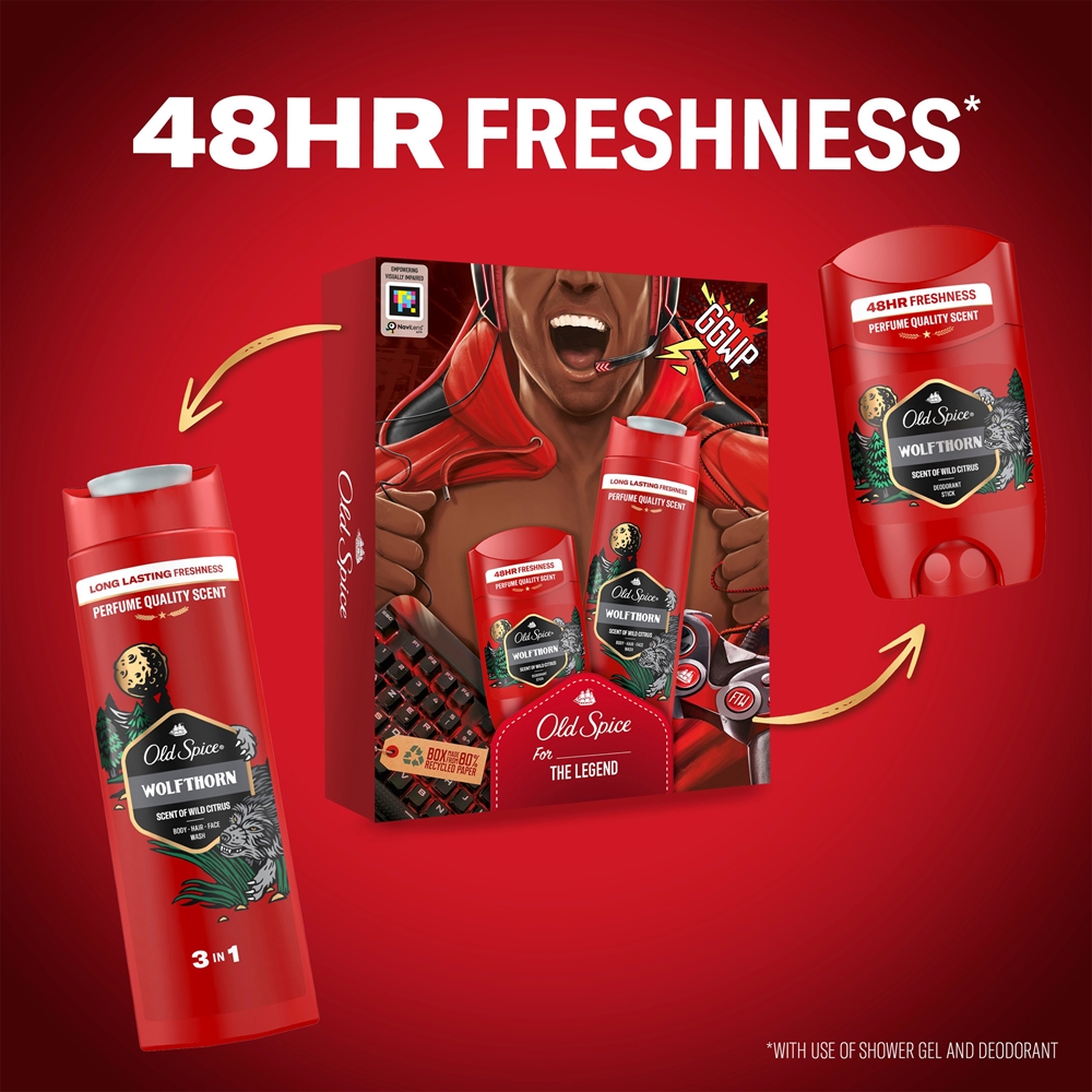 Old Spice Wolfthorn Wolf Gamer Geschenkset für Herren | notino.at