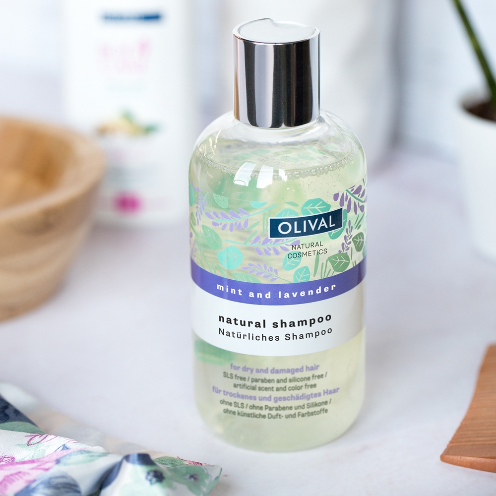 Olival Natural Mint and Lavender Natural Shampoo for dry and damaged ...