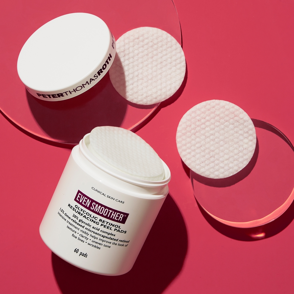 Peter Thomas Roth Even Smoother Glycolic Retinol Resurfacing Peel Pads ...