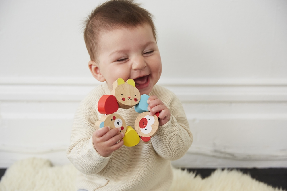Petit Collage Wood Teether Animal гризалка от дърво | notino.bg