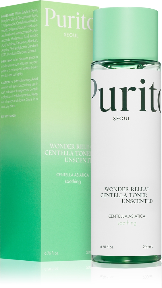 Purito Wonder Releaf Centella Toner Unscented Soothing Facial Tonic for ...
