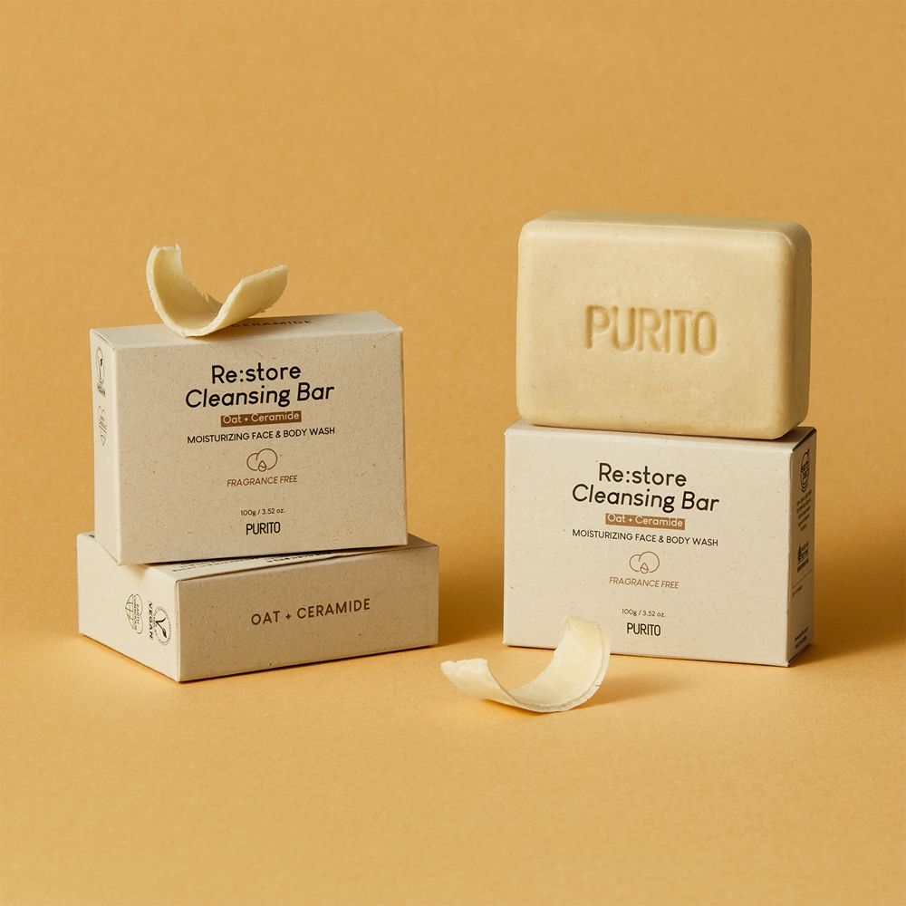 Purito Cleansing Bar Re:store moisturising cleansing soap for body and ...