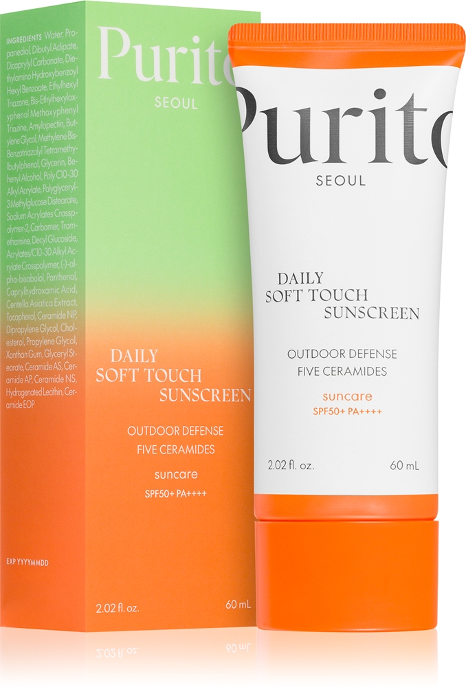 Purito Daily Soft Touch Sunscreen crema protettiva leggera viso SPF 50 ...