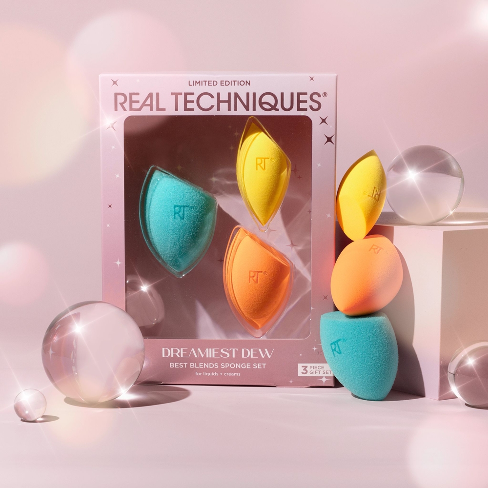 Real Techniques Dreamiest Dew Best Blends Sponge Set makeup applicator ...