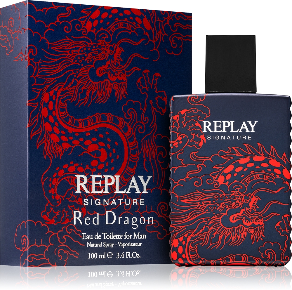 Replay Signature Red Dragon For Man Tualetes ūdens (EDT) vīriešiem ...
