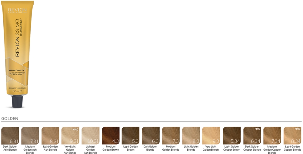 Revlon Professional Revlonissimo Colorsmetique Golden Shades coloration ...