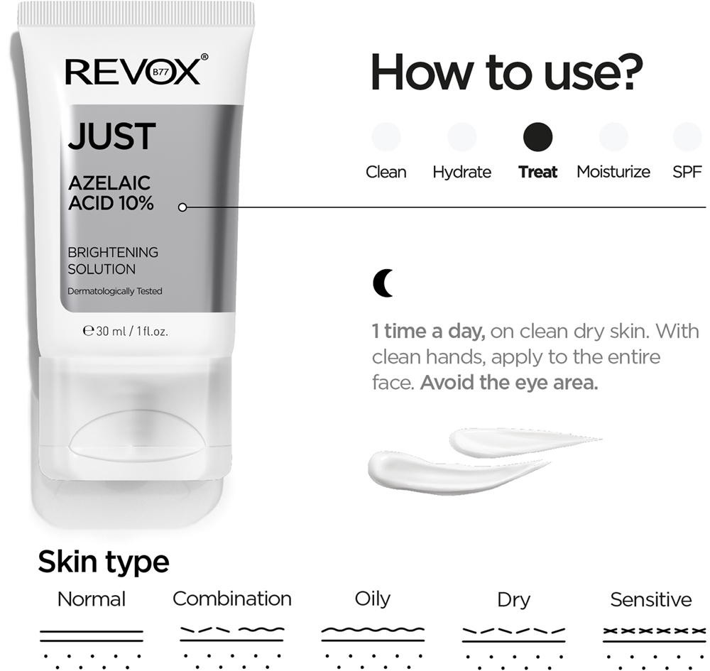 Revox B77 JUST Azelaic Acid 10% rozjasňujúca emulzia na tvár | notino.sk