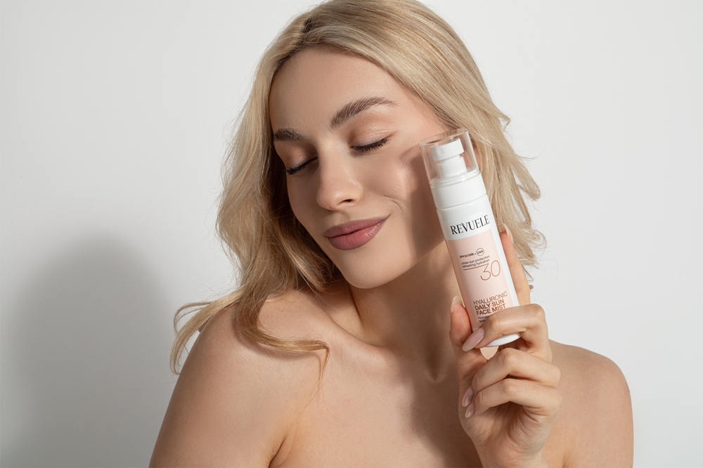 Revuele Daily Sun Hyaluronic Face Mist SPF 30 spray protetor com efeito ...