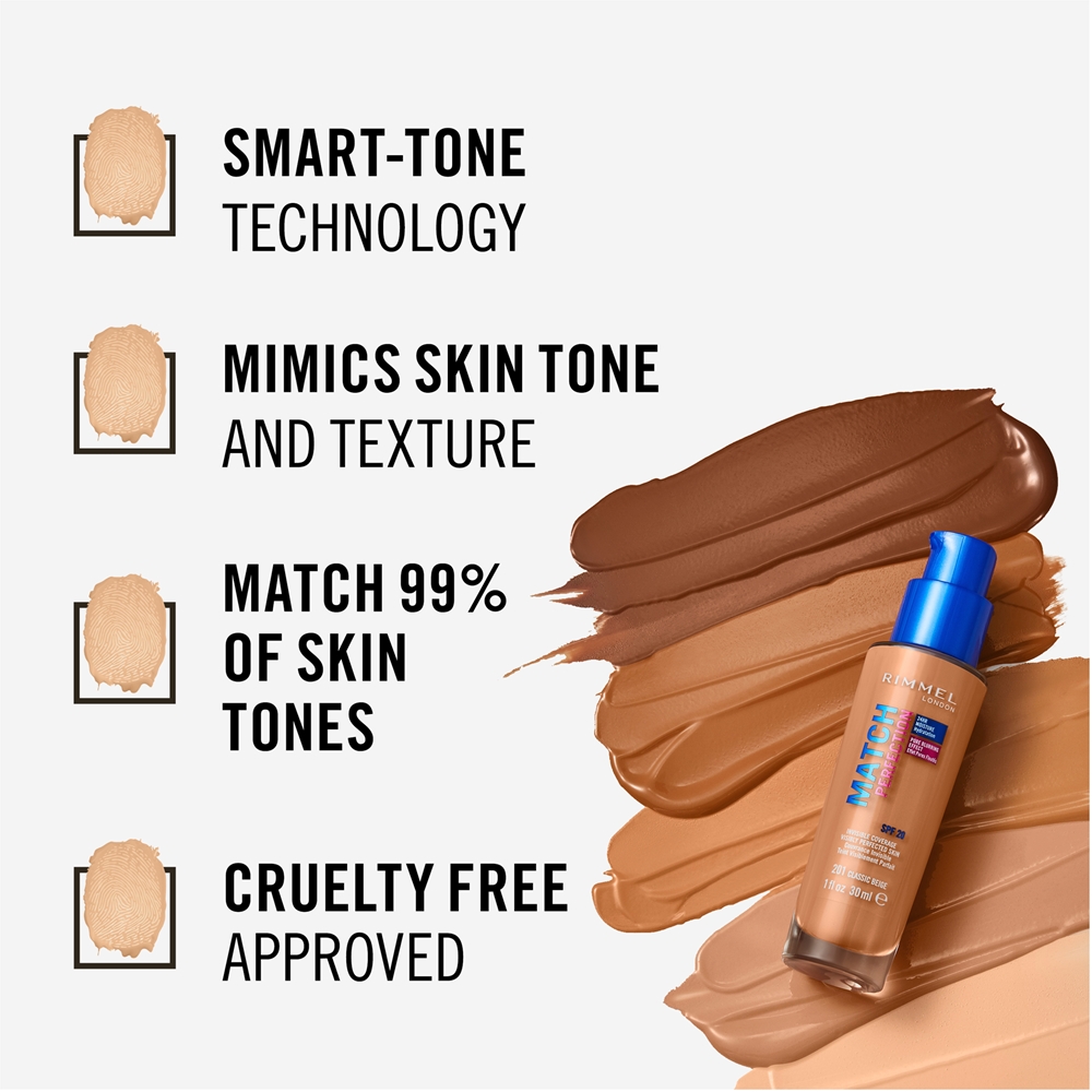Rimmel Match Perfection liquid foundation SPF 20 | notino.co.uk