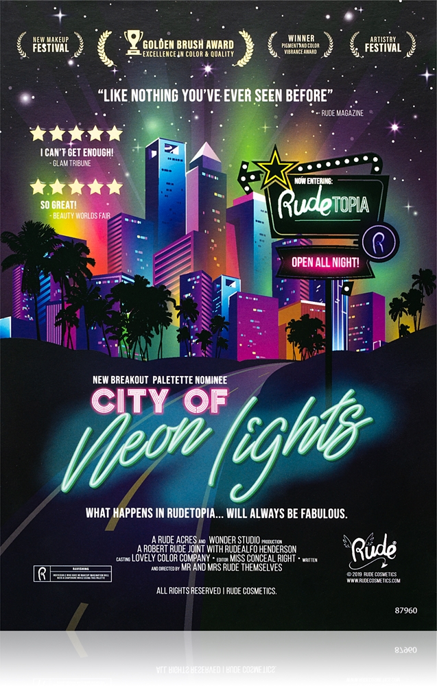 Rude Cosmetics City of Neon Lights Lidschatten-Palette | notino.at