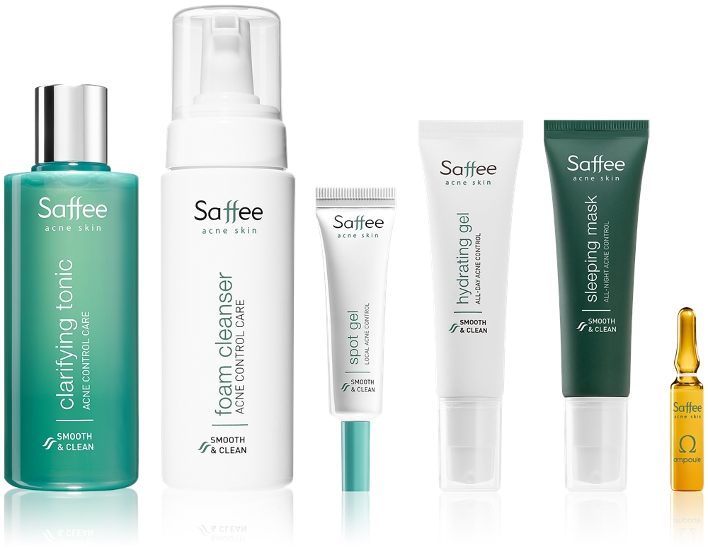 Saffee Acne Skin Foam Cleanser Cleansing Foam for problem skin, acne ...