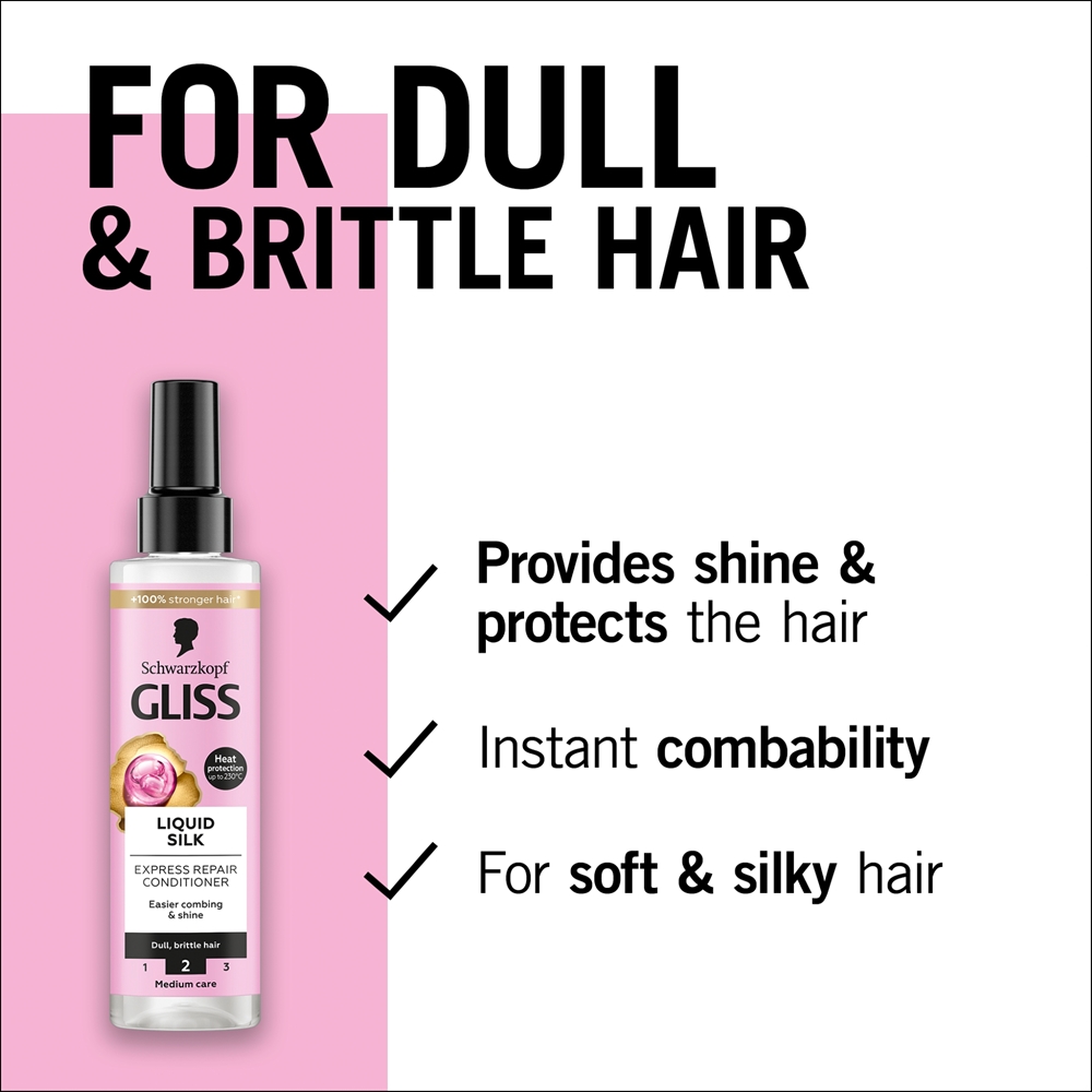 Schwarzkopf Gliss Liquid Silk leave-in conditioner for hair ...