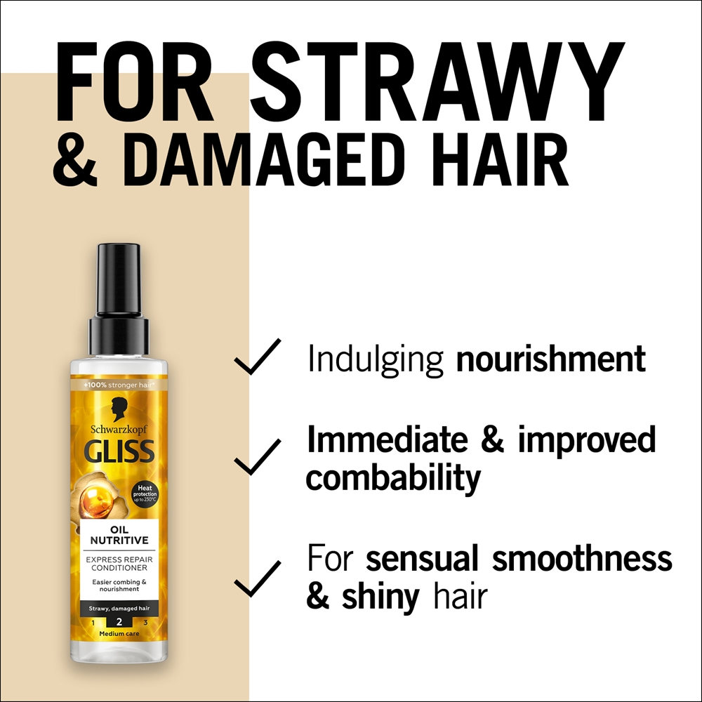 Schwarzkopf Gliss Oil Nutritive regenerating balm for unruly and frizzy ...