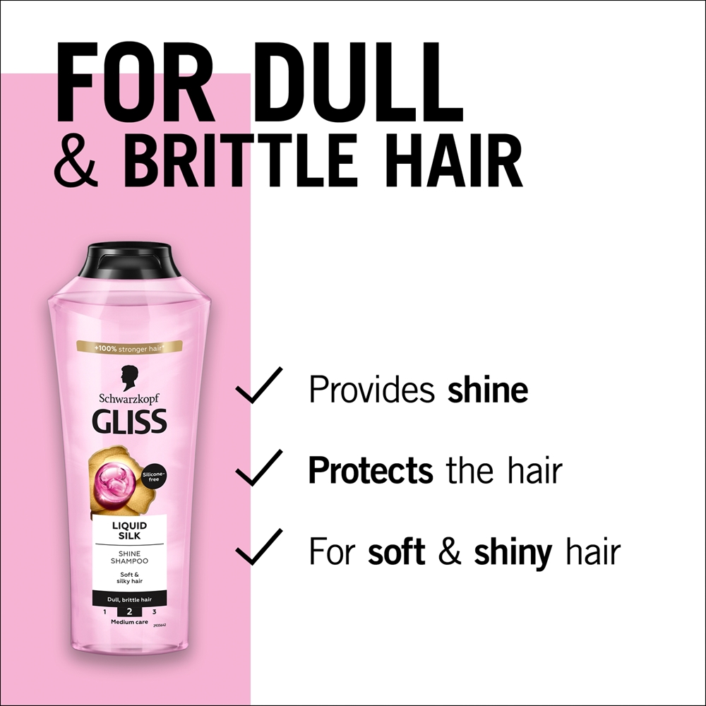 Schwarzkopf Gliss Liquid Silk Regenerating Shampoo for hair ...