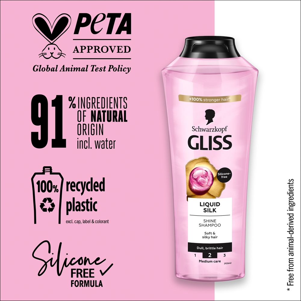 Schwarzkopf Gliss Liquid Silk regeneracijski šampon za krepitev in ...