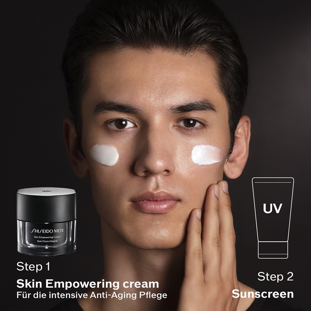 Shiseido Men Skin Empowering Advanced Cream posilující krém na redukci ...