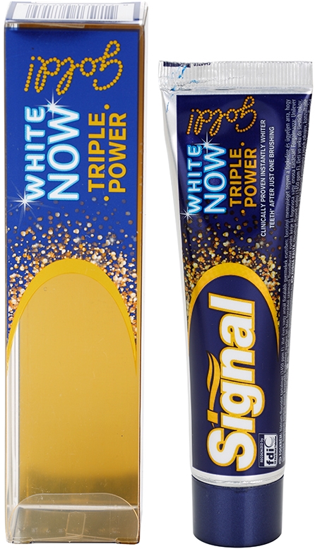 Signal White Now Triple Power Gold Toothpaste with Whitening Effect ...