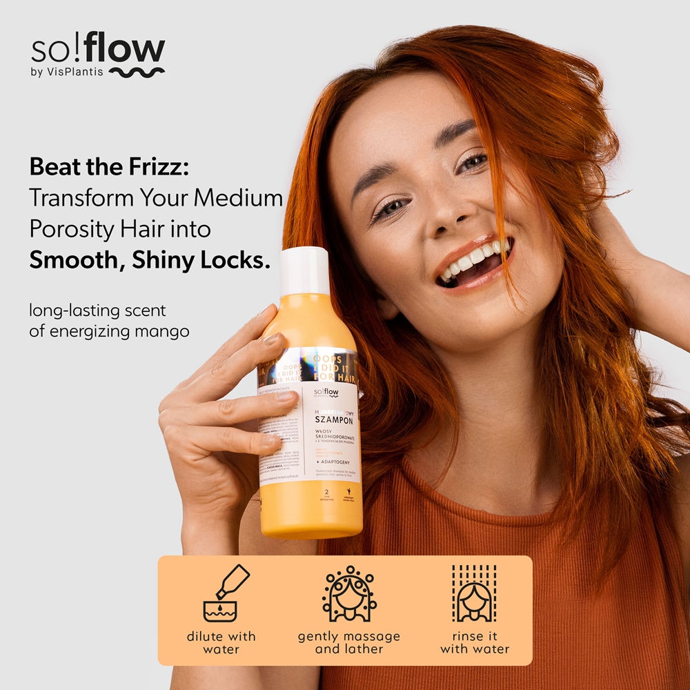 so!flow Medium Porosity Hair Humectant Shampoo изглаждащ шампоан против ...