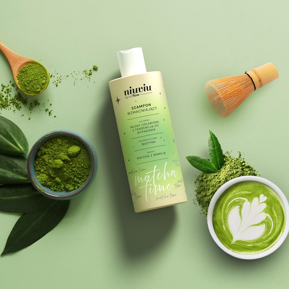 so!flow Matcha Time Strengthening Shampoo posilňujúci šampón na slabé ...