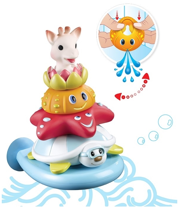 Sophie La Girafe Vulli Surf Pyramide Stapelturm für die Badewanne ...