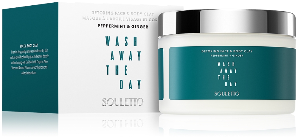 Souletto Peppermint & Ginger Face & Body Clay Body And Face Mask with ...