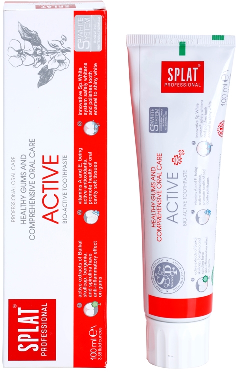 Splat Professional Active Bio-Active Toothpaste for healthy gums and complete dental care ...