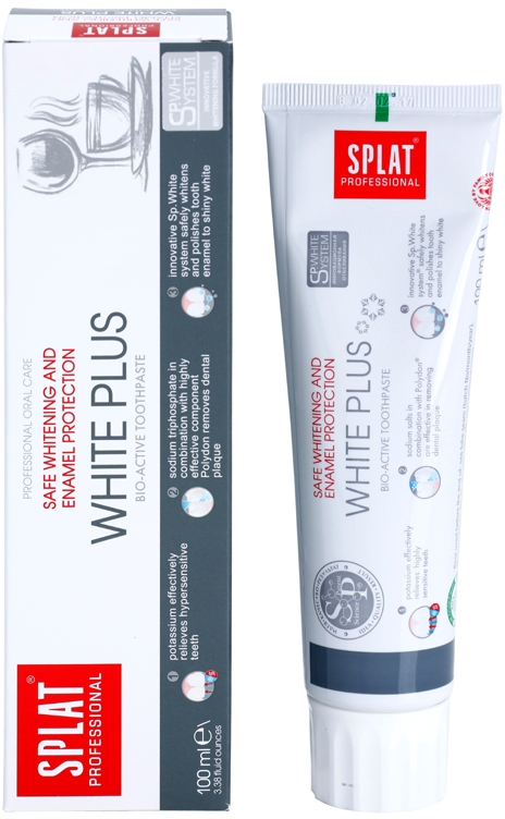 Splat Professional White Plus біоактивна зубна паста для безпечного ...