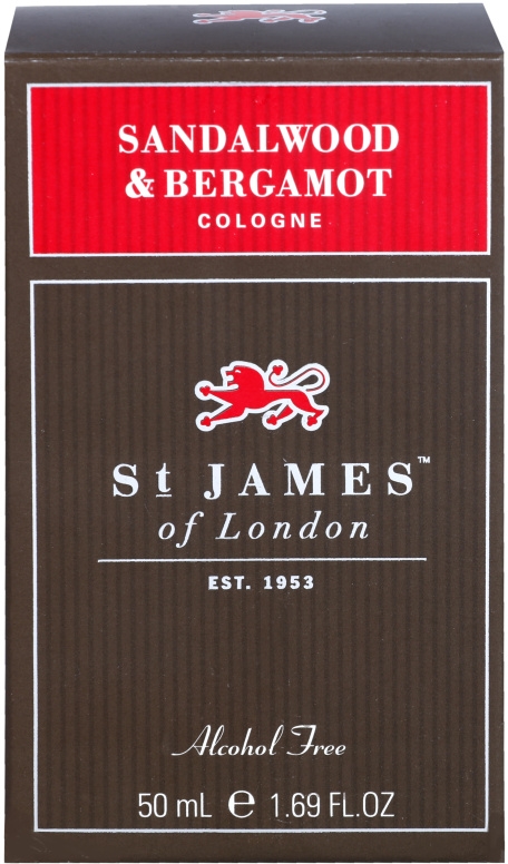 St. James Of London Sandalwood & Bergamot Eau de Cologne for Men 50 ml ...