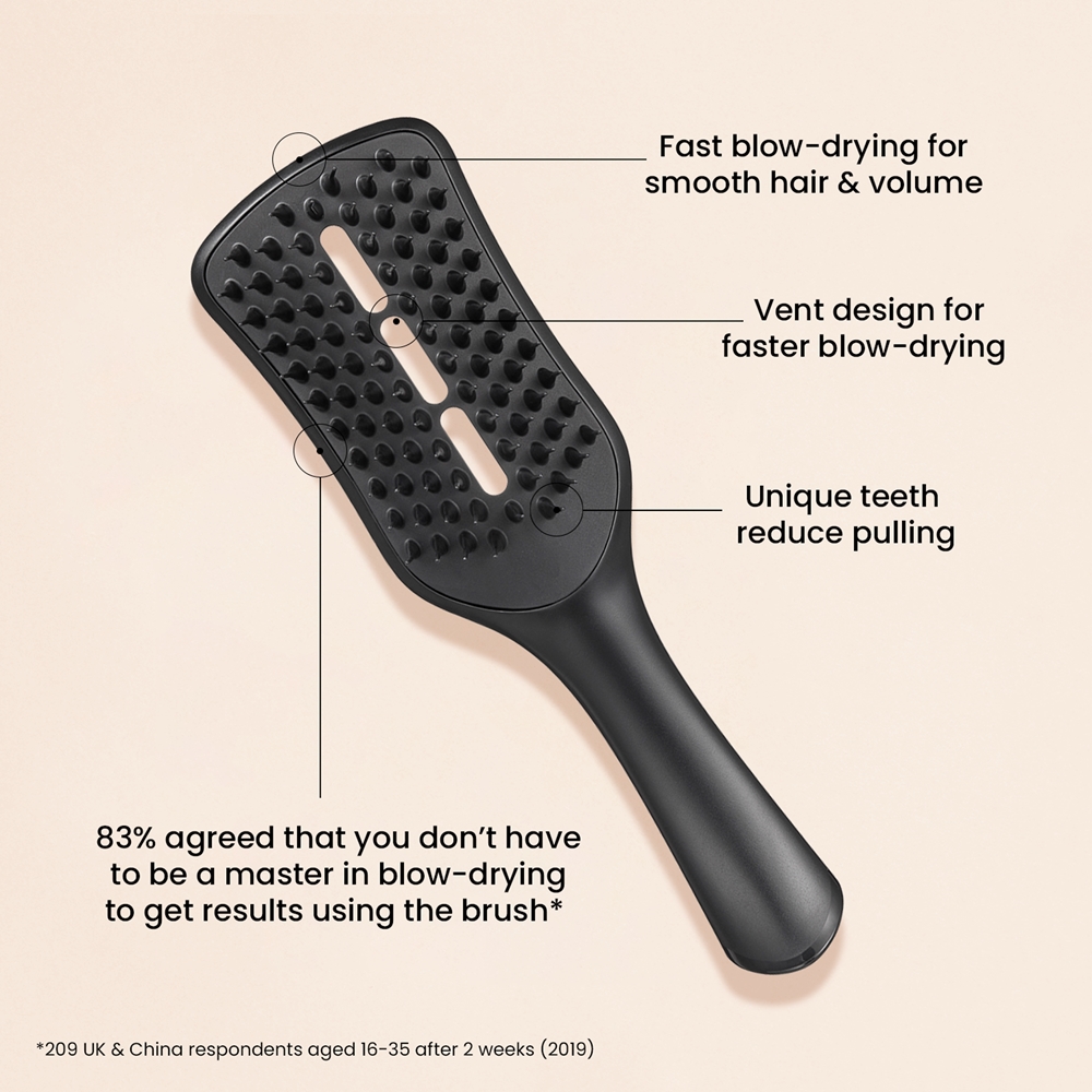 Tangle Teezer Easy Dry & Go Jet Black kartáč na vlasy pro rychlejší ...