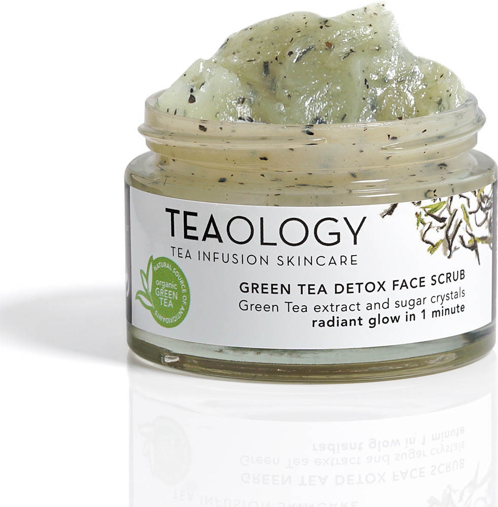 Teaology Cleansing Green Tea Detox Face Scrub exfoliante de azúcar para ...