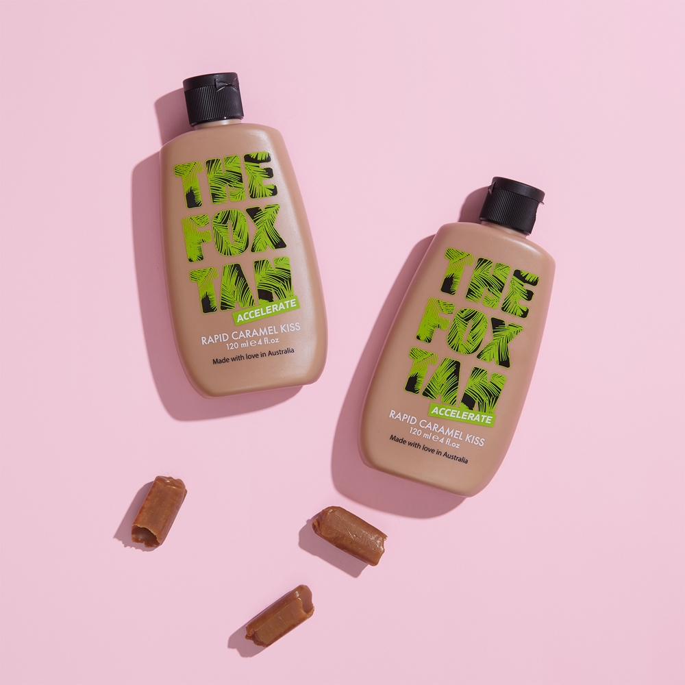 The Fox Tan Rapid Caramel Kiss moisturising cream to accelerate tanning ...