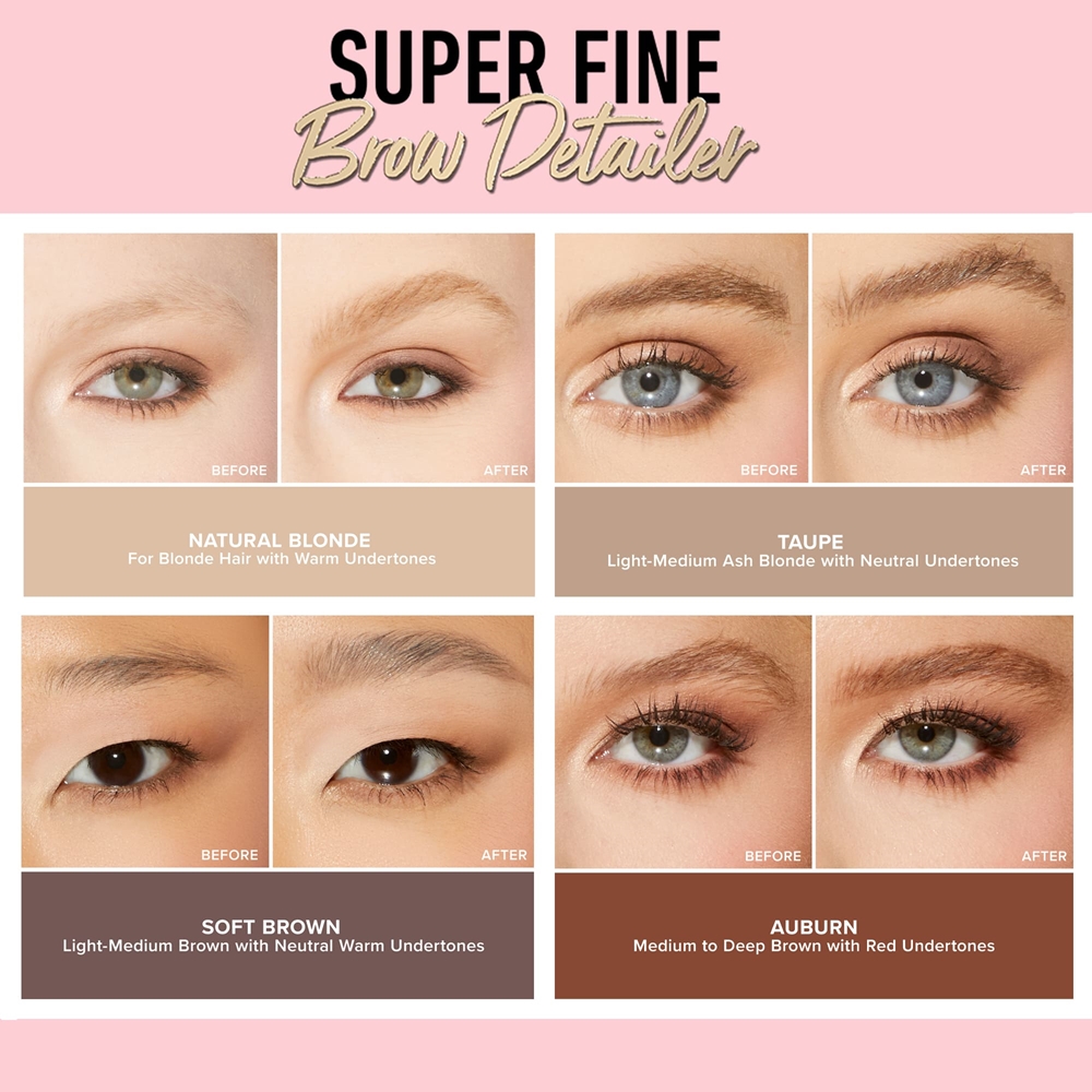 Too Faced Super Fine Brow Detailer Eyebrow Pencil Langaanhoudende ...
