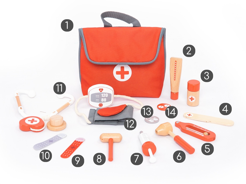 UMU Toys Mini doctor's set atividades para brincar de madeira | notino.pt