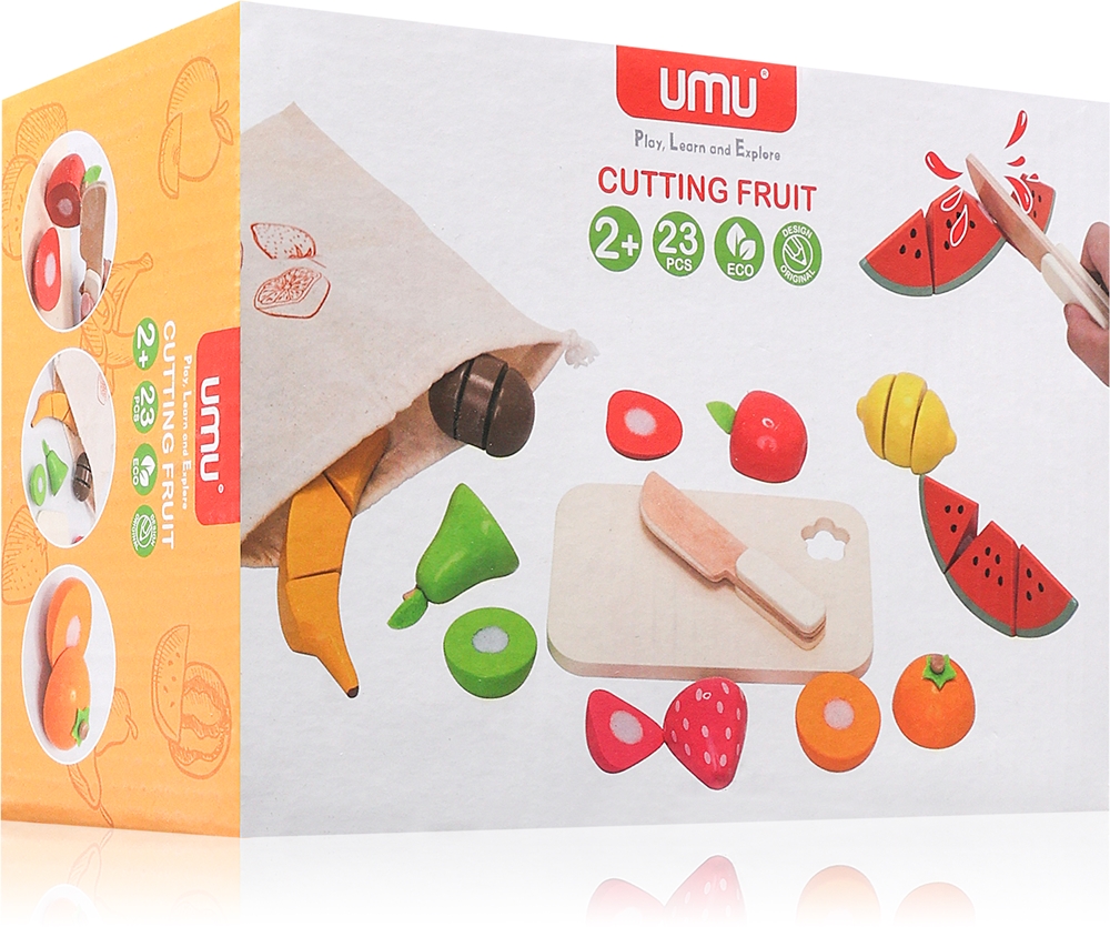 UMU Toys Cutting Fruits aktiveeriv mänguasi puidust | notino.ee