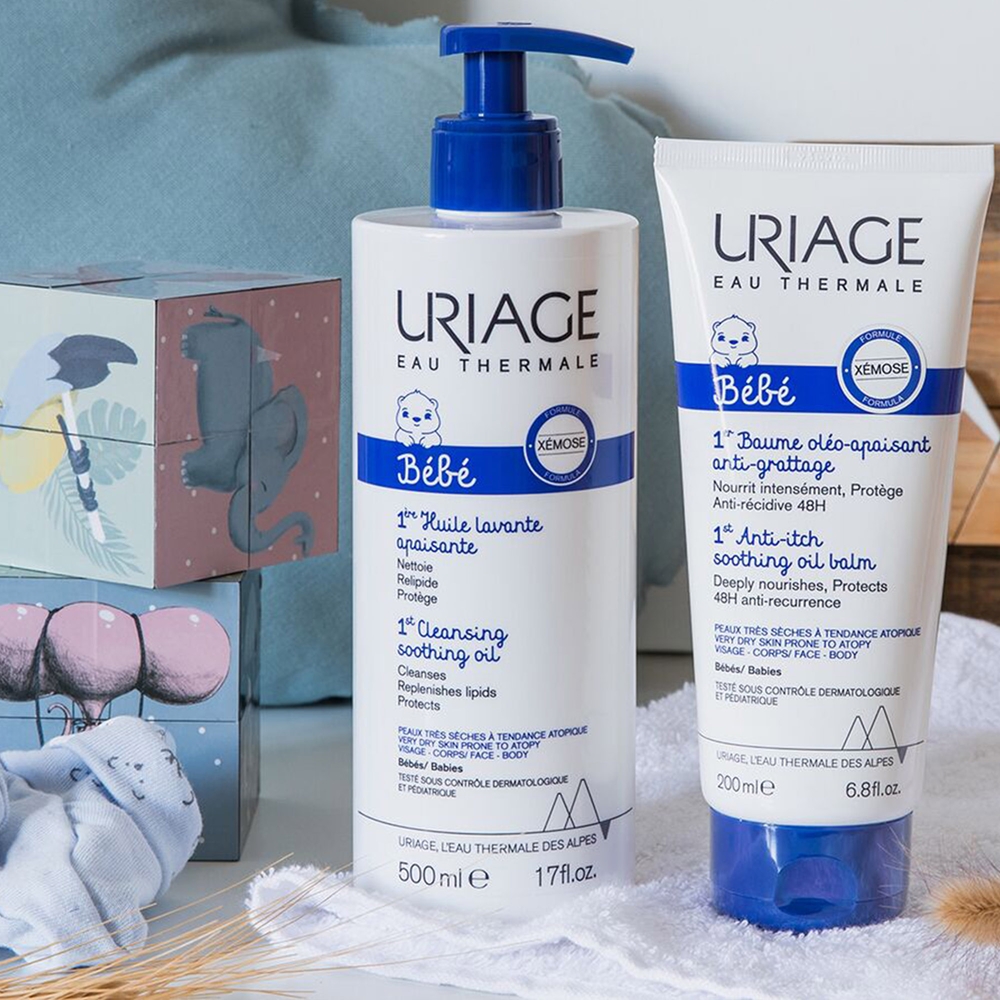Uriage Bébé 1st Cleansing Soothing Oil soothing cleansing oil for dry ...