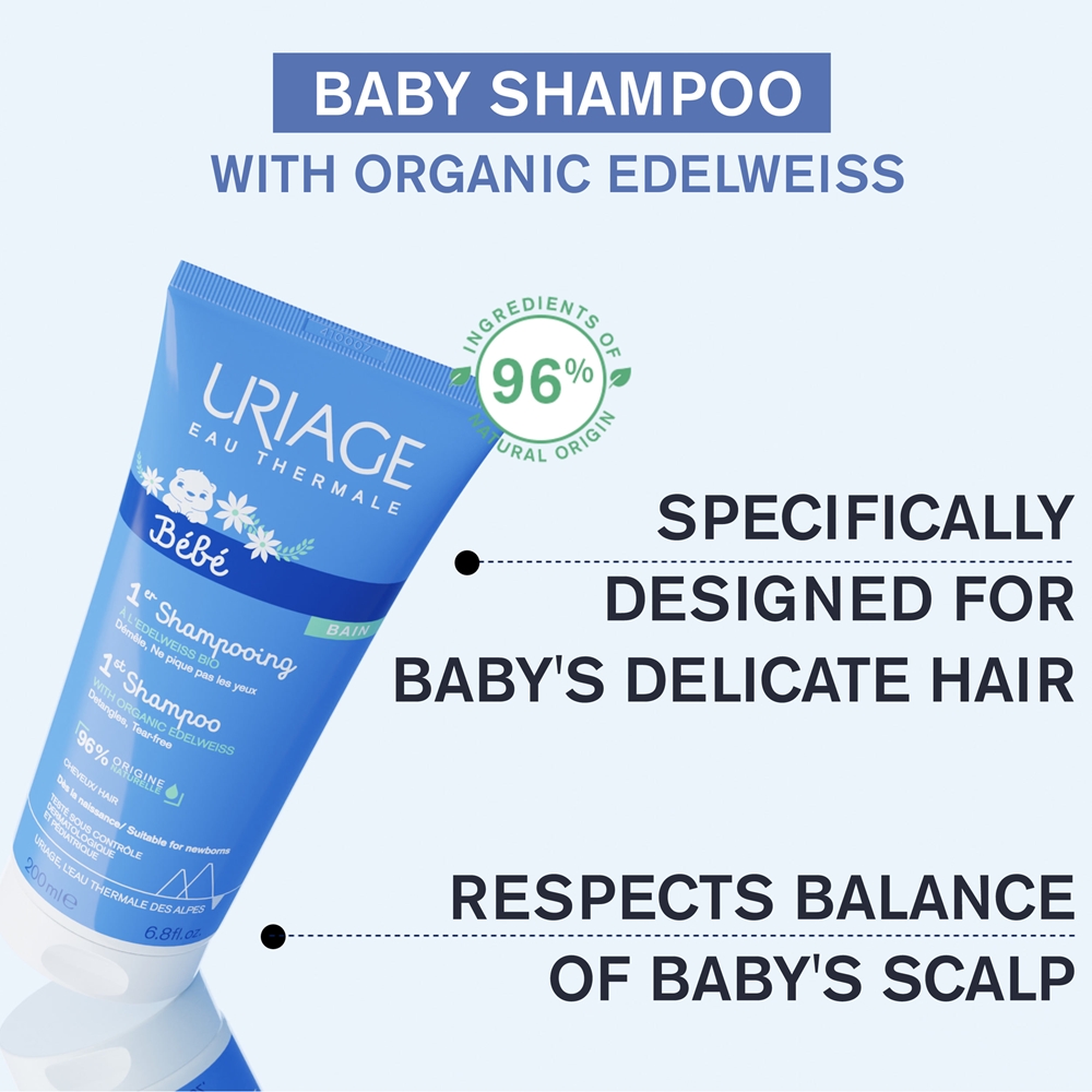 Uriage Bébé 1st Shampoo champú suave para niños para facilitar el ...