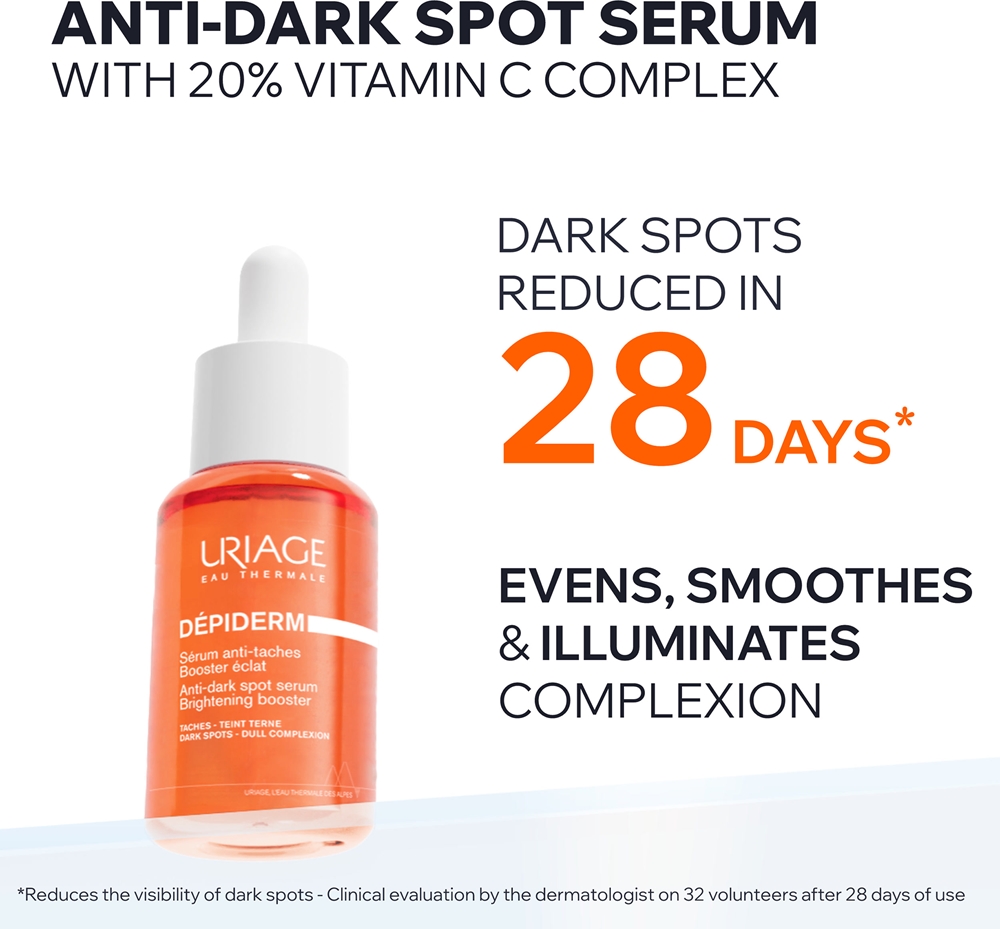 Uriage Dépiderm Anti-Dark Spot Brightening Booster Serum Lightening ...