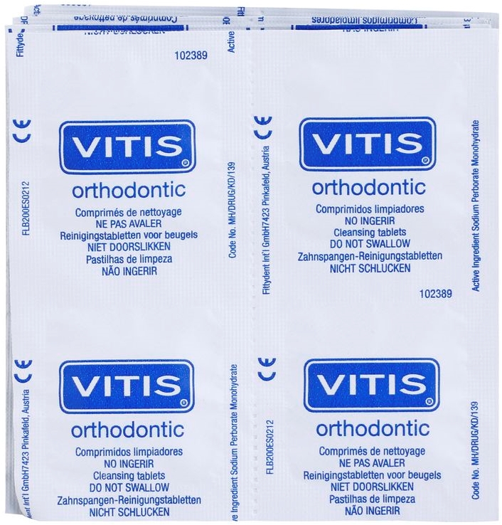 Vitis Orthodontic tablettes nettoyantes pour appareils dentaires ...