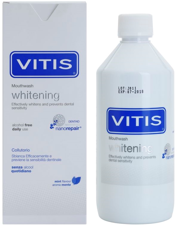 Vitis Whitening рідина для полоскання ротової порожнини з відбілюючим ...