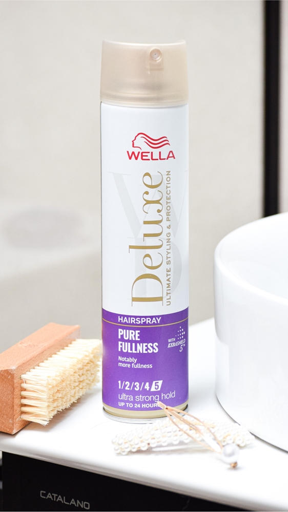 Wella Deluxe Pure Fullness hiuslakka, erittäin vahva pito volyymia ...
