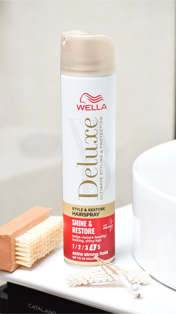Wella Deluxe Shine & Restore лак для волосся сильної фіксації для об ...