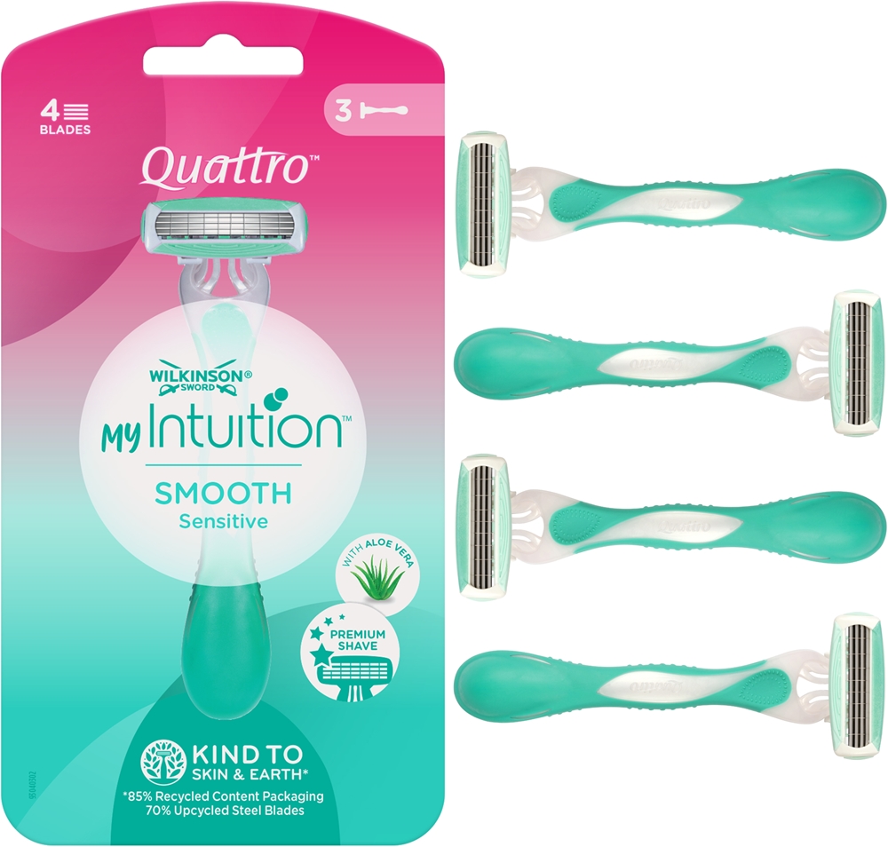 Wilkinson Sword Quattro for Women My Intuition Smooth Disposable Razors ...