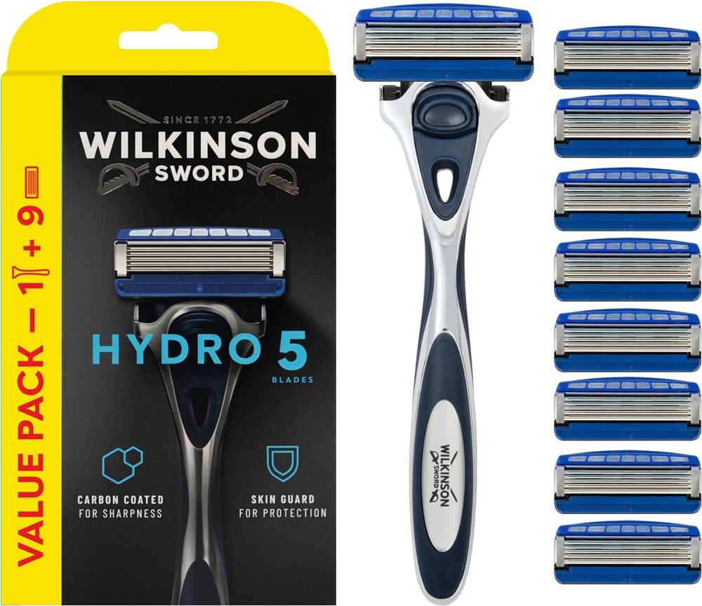 Wilkinson Sword Hydro5 Skin Protection Regular Shaver + spare blades 9 ...