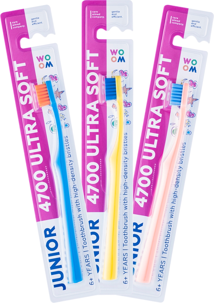 WOOM Toothbrush Junior 4700 Ultra Soft toothbrush for kids 6+ ultra ...