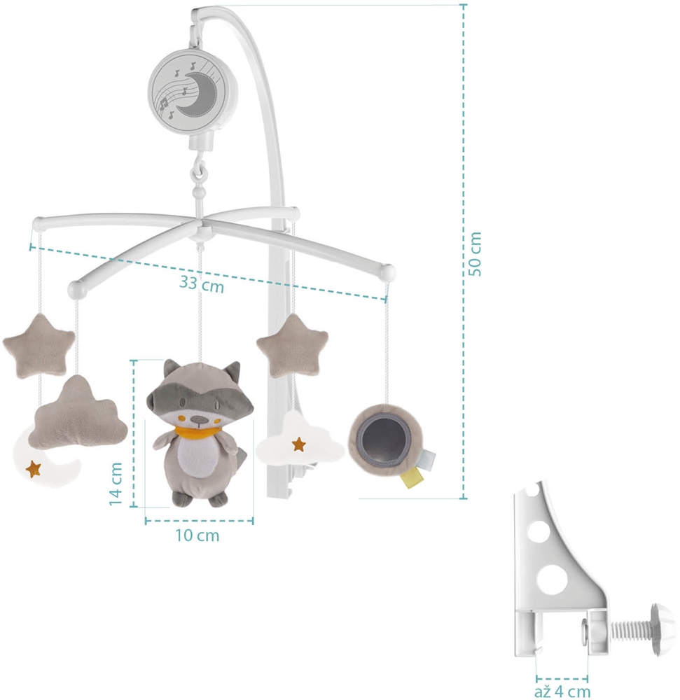 Zopa Music Mobile Hedgehog cot carousel with melody | notino.ie