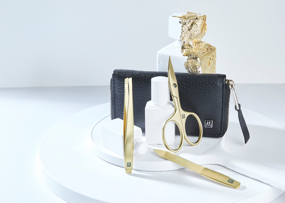 Zwilling Premium Gold Manicure Set with bag | notino.ie