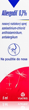 Allergodil Allergodil 0,1 % nosný sprej, roztok na liečbu príznakov celoročnej a sezónnej ...