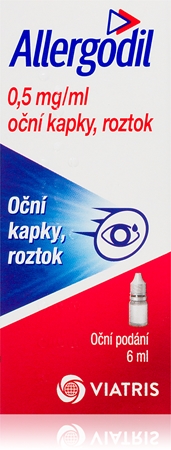 Allergodil Allergodil 0,5mg/ml oční kapky, roztok k léčbě příznaků ...