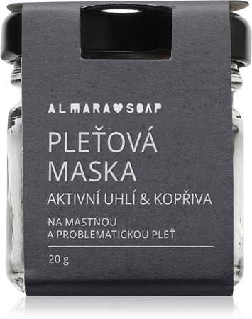 Almara Soap Face Active Charcoal & Nettle face mask for oily and ...