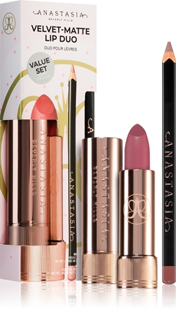 Anastasia Beverly Hills Velvet-Matte Lip Duo gift set Muted Mauve ...